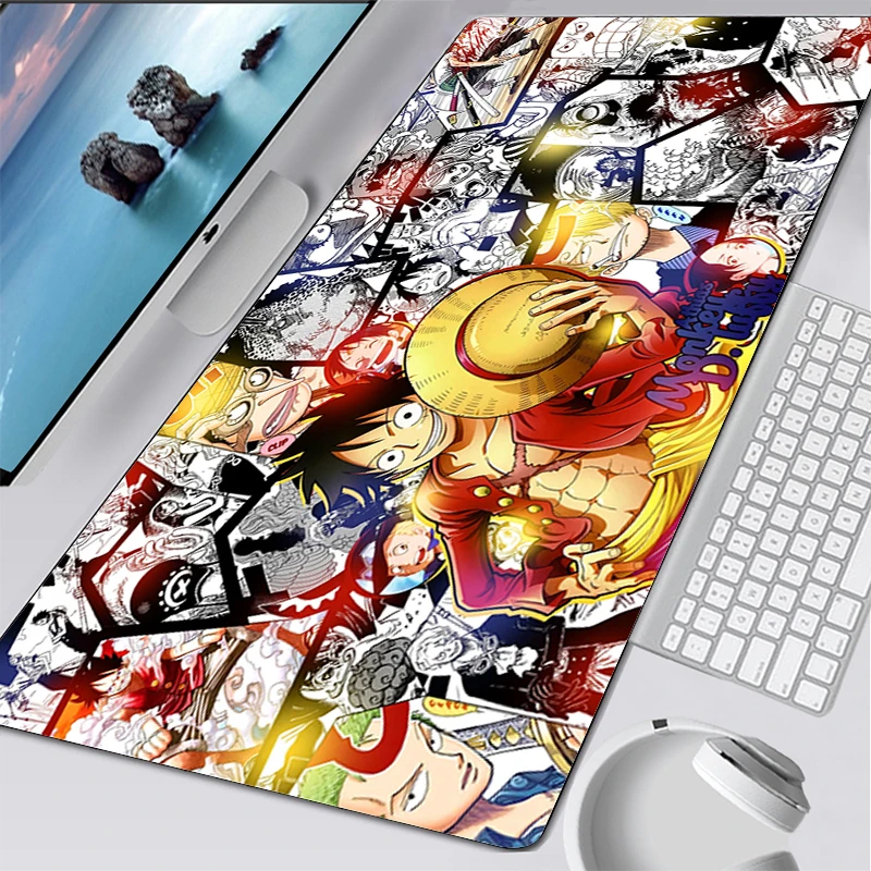 One Piece Gaming Mouse Pad Anime Gamer Keyboard Mouse Mat Speed XXL ...