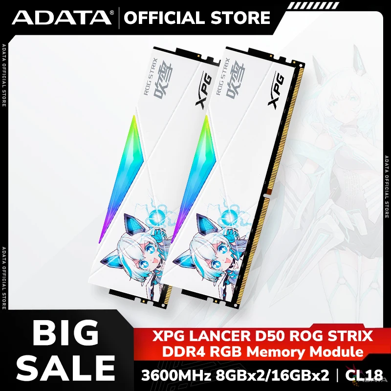 ADATA XPG LANCER D50 ROG STRIX DDR4 RGB Memory Module 3600MT/s 16GB ...