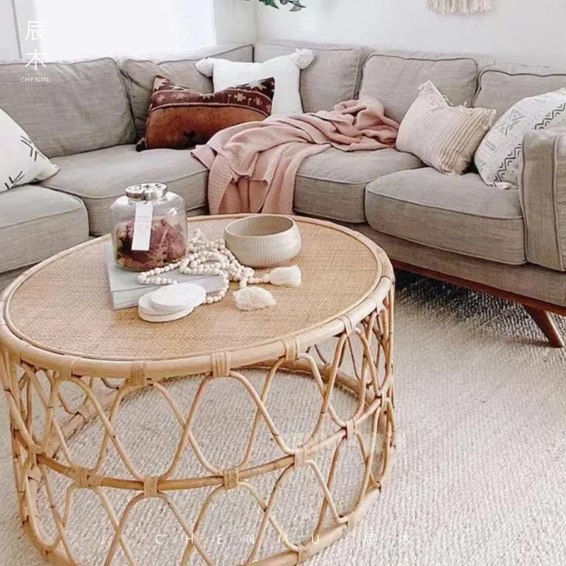 Rattan-Round-Dining-Table-Designer-Space-Saving-Unique-Living-Room-Cute ...