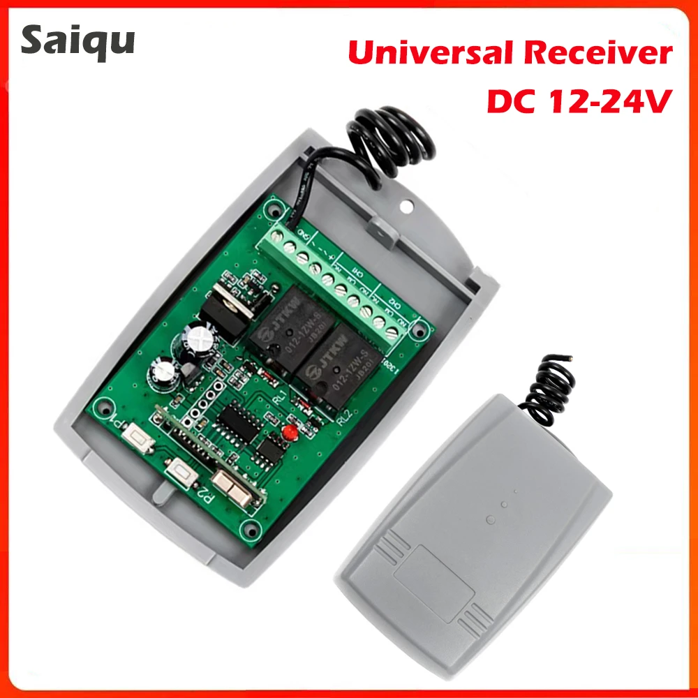 Garage Door Receiver 2ch 433.92mhz Remote Controller For Doorhan Gate Multi Brand Fixed Learning ...