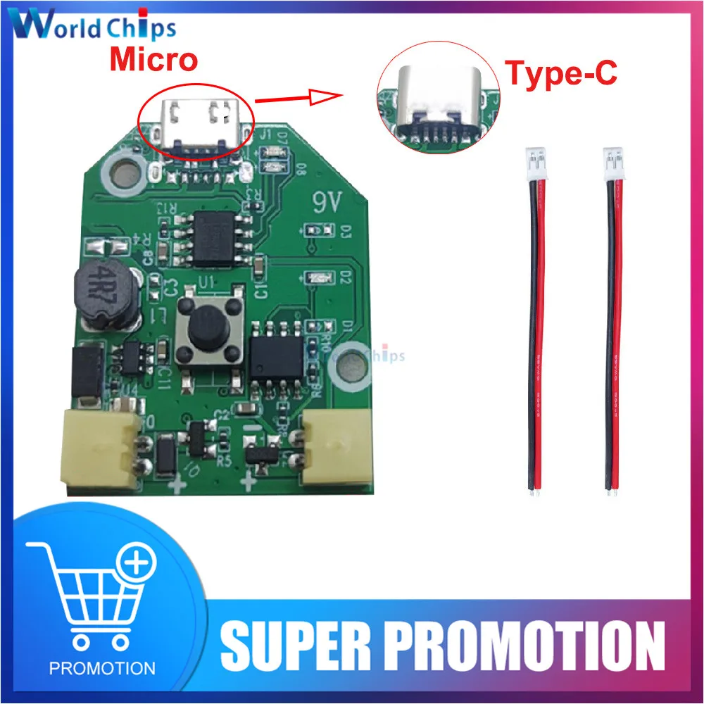 Type-C Micro USB Rechargeable Small Fan Control Board Brushless 3 Gears ...