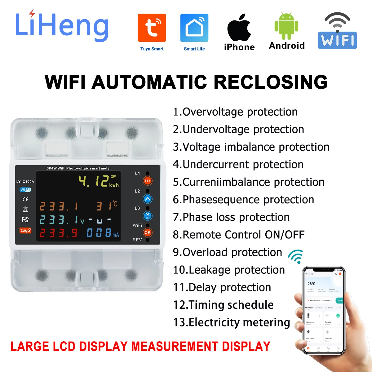 Smart-Life-Energy-Monitoring-100A-Tuya-WiFi-3-Phase-Meter-with-Bi ...