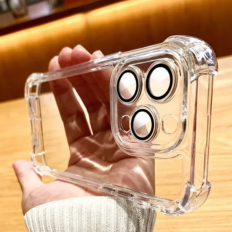 Lens-Protector-Shockproof-Transparent-Phone-Case-For-iPhone-16-15-14-13 ...