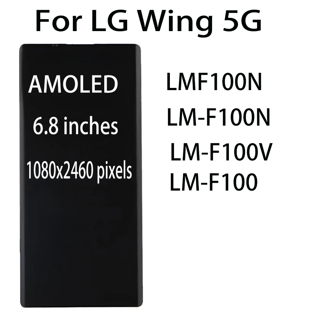 Original AMOLED For LG Wing 5G LCD LMF100N LM-F100 Display Touch Screen ...