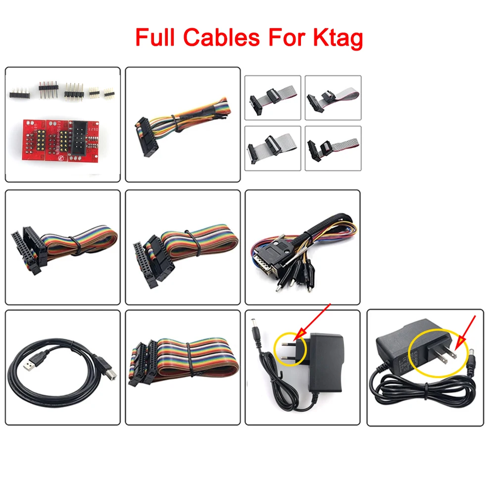 Full-Set-Cables-For-KTAG-OBD2-V7-020-ECU-Programmer-OBD-Adapters-For-K ...