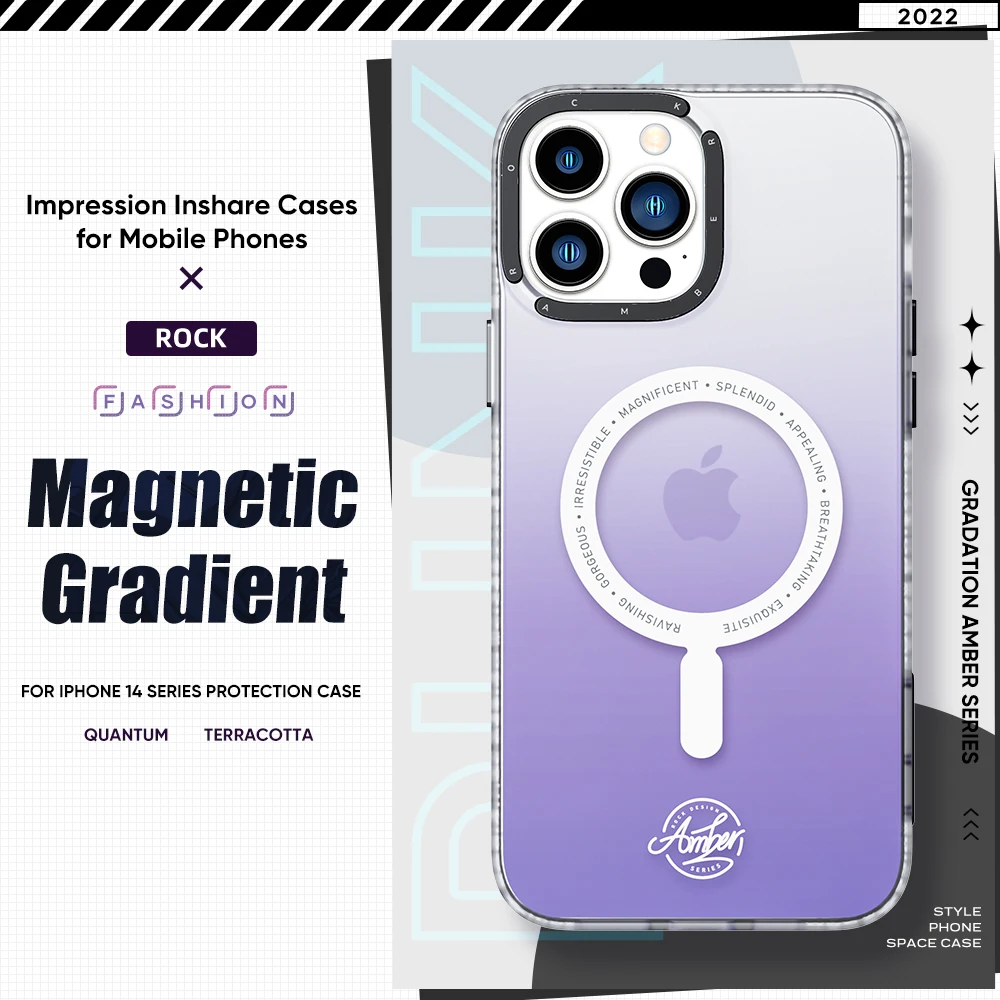 ROCK-Magnetic-Case-for-iPhone-14-Pro-Max-Luxury-Matte-Gradient ...