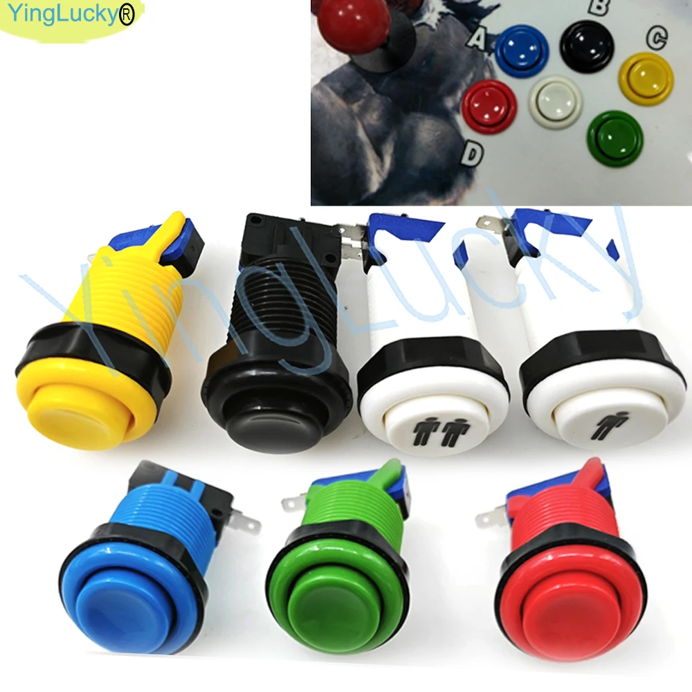 American-Style-Push-Arcade-Buttons-with-Microswitches-28mm-Mounting ...