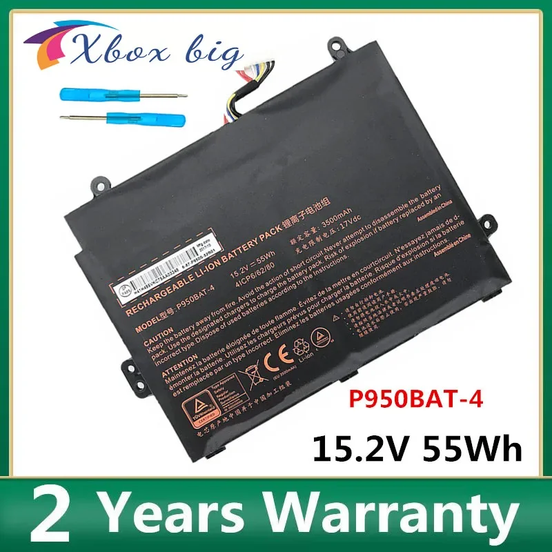 P950BAT-4 Laptop Battery For Clevo P955EP6 P950KP6 P957HR Sager NP8953 ...