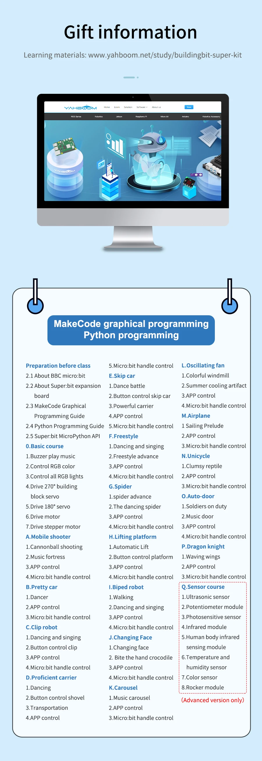 BBC Microbit V2 Robot Kit 16 in 1 STEM Projects with Sensor Module DIY ...