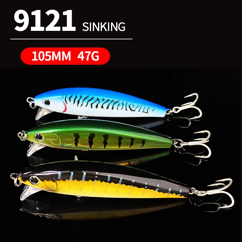 105mm-47g-Heavy-Sinking-Minnow-Fishing-Lures-Jerkbait-Twitch-Wobbler ...