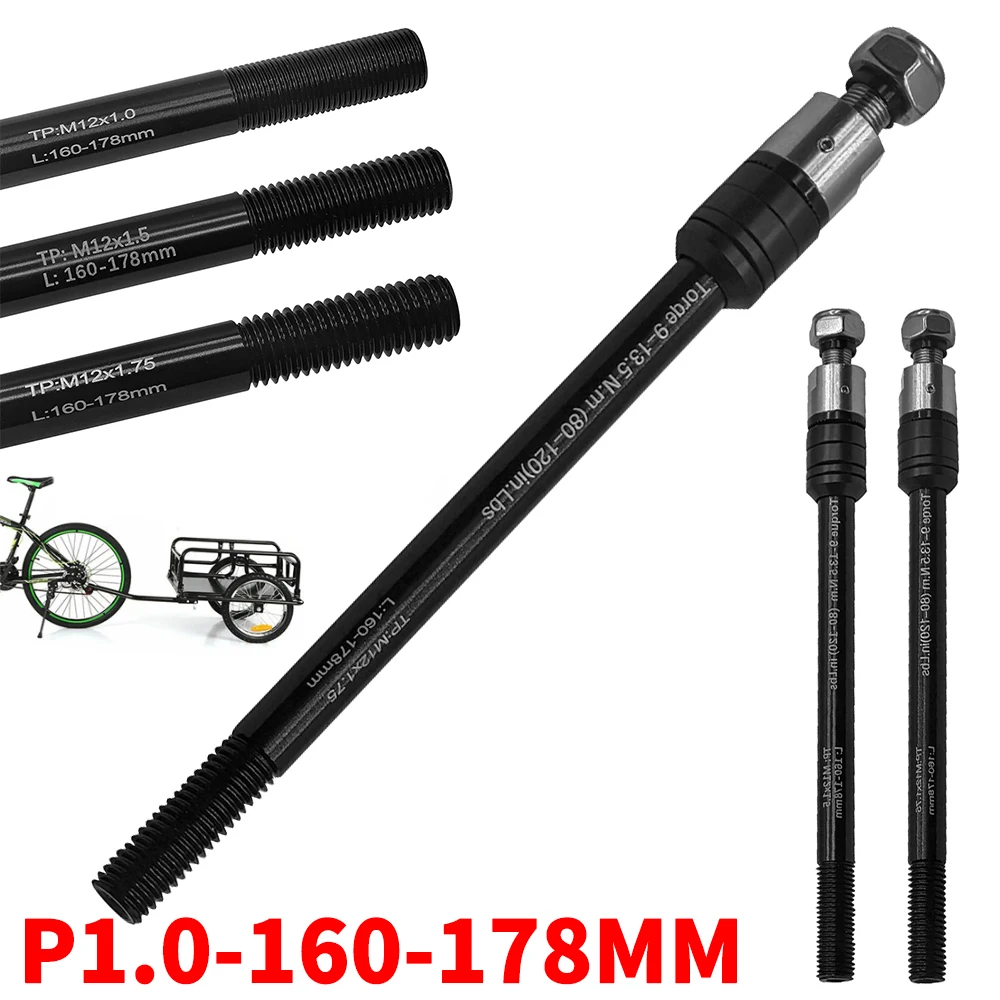Bicycle Trailer Thru Axle Adapter Bike Front Fork Axle 160-178mm P1.0/1 ...
