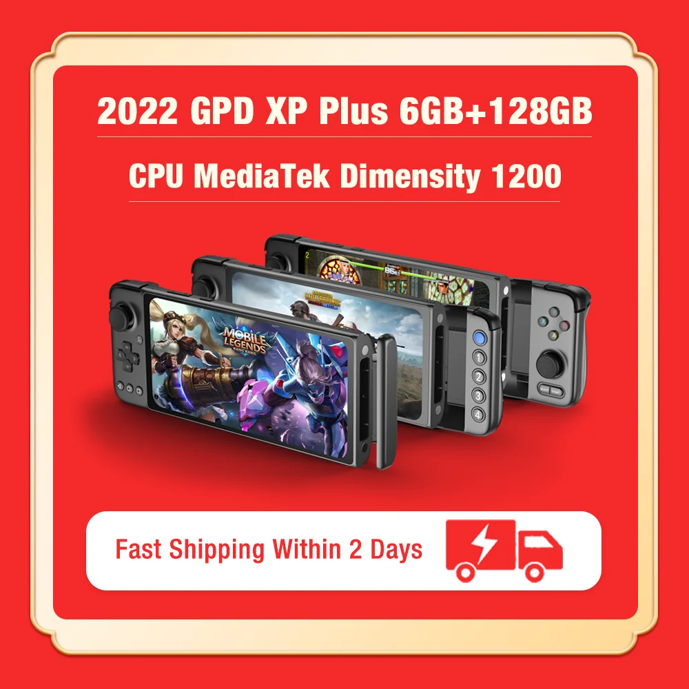 Gpd xp mais android handheld game player 6.8 tela de toque vídeo games ...