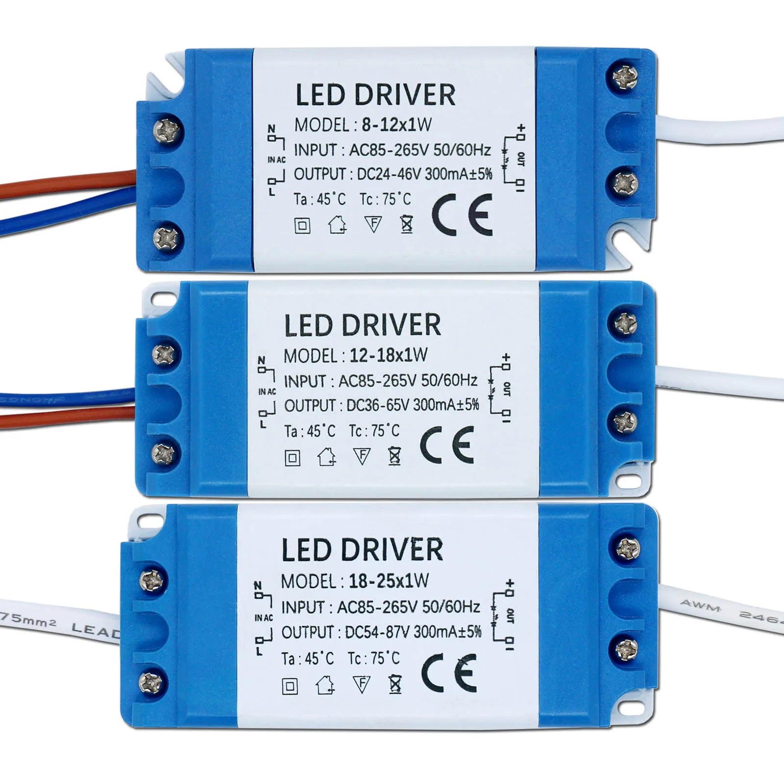 LED Driver Power Supply 300mA 3W 8W 10W 15W 18W 20W 30W 36W Constant ...