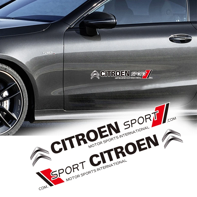 Sport Decals Car Door Decoration Stickers Accessories For Citroen C1 ...