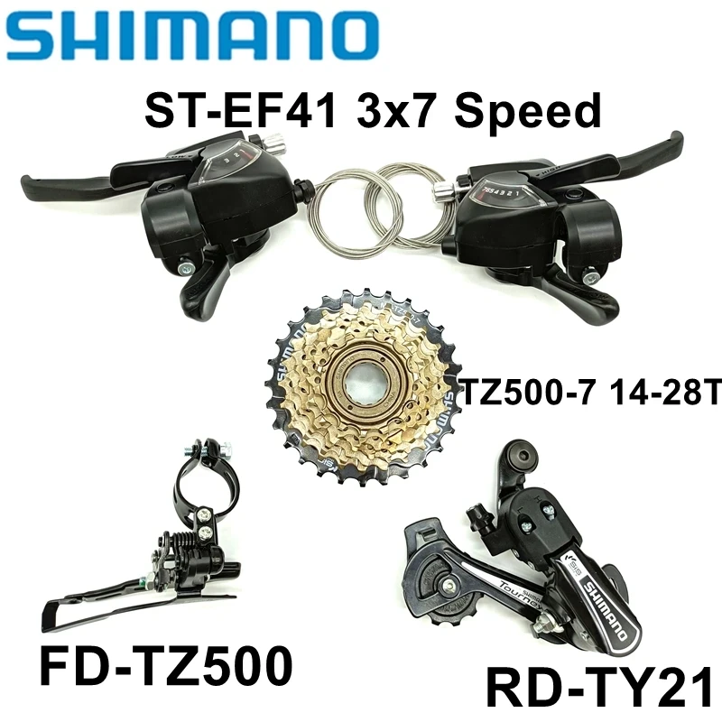 Shimano-ST-EF41-Bike-Shift-Brake-Lever-3x7-Speed-RD-TY21-TZ31-Bike-Rear ...