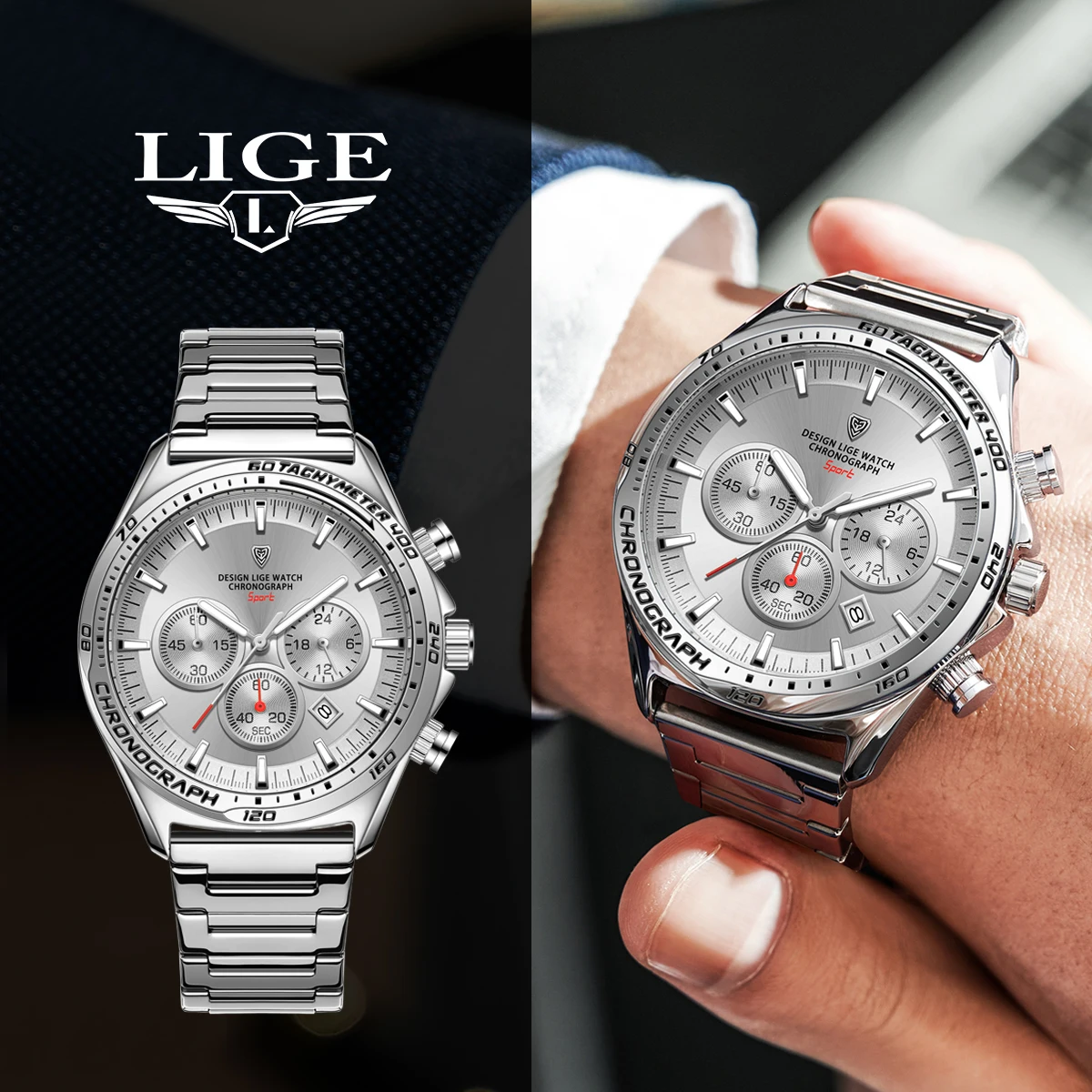 LIGE-Men-s-Big-Dial-Design-Quartz-Watch-imperme-vel-luminoso-Auto ...