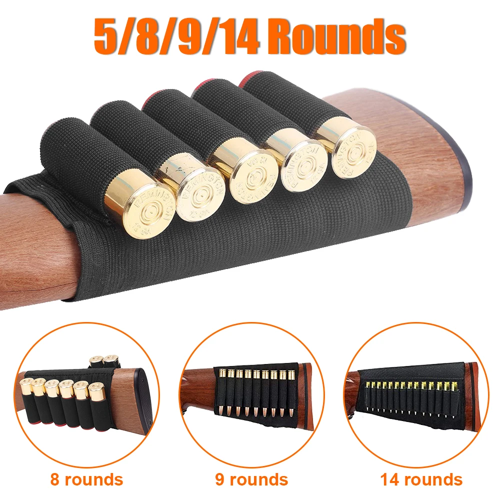 Shotgun-Buttstock-Bolsa-de-Muni-o-Bala-Cartucho-Bandolier-Shell-Holder ...