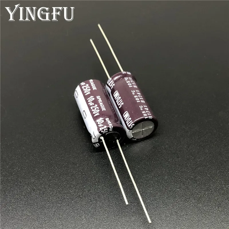 5Pcs/50Pcs 10uF 250V SPRAGUE 517D Series 10x20mm 250V10uF High quality ...