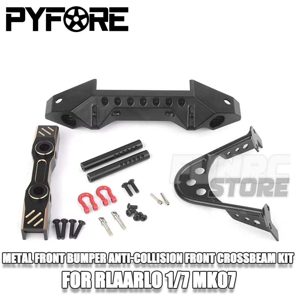 Metal Front Bumper Anti-Collision Crossbeam Kit for 1/7 Scale RLAARLO ...