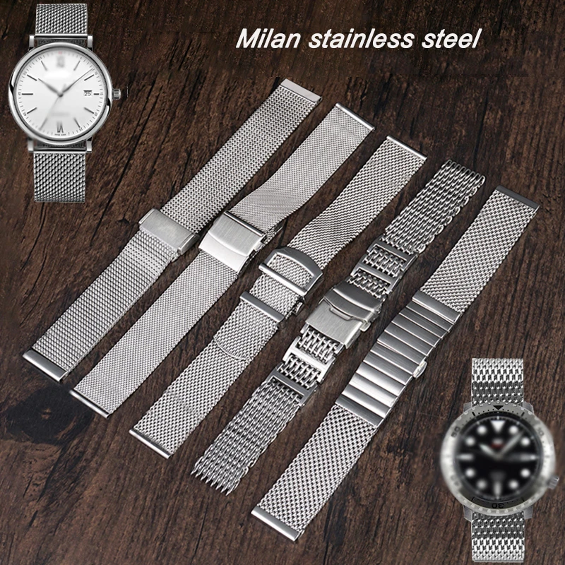 Universal-Milanese-Watchband-Quick-Release-WatchBand-Mesh-Stainless ...