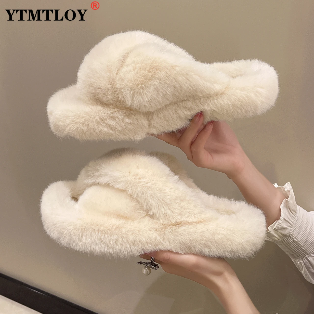 Shoes Winter Flip Flop Faux Fur | Flip Flop Fur Winter Women - New ...