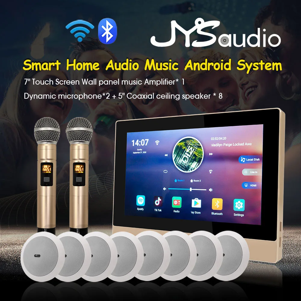 Smart Home Android Bluetooth compatible WiFi Wall Amplifier Audio PA ...
