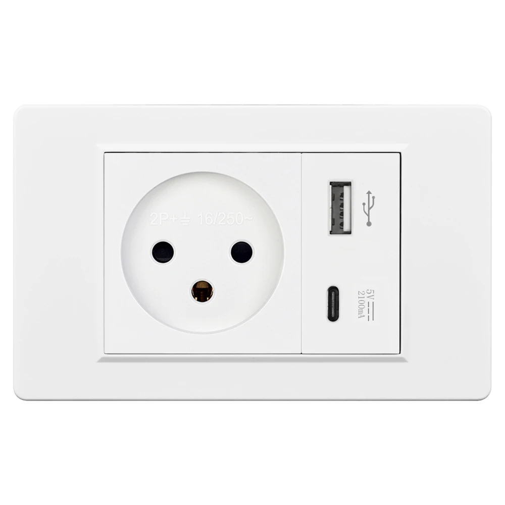 VISWE-power-socket-israel-16A-250V-Type-c-usb-power-socket-5V-2A-118 ...