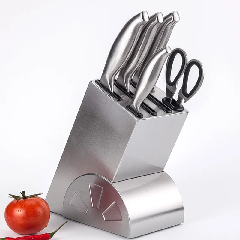 Thicken-Stainless-Steel-Knife-Holder-Metal-Chef-Kitchen-Knife-Stand ...