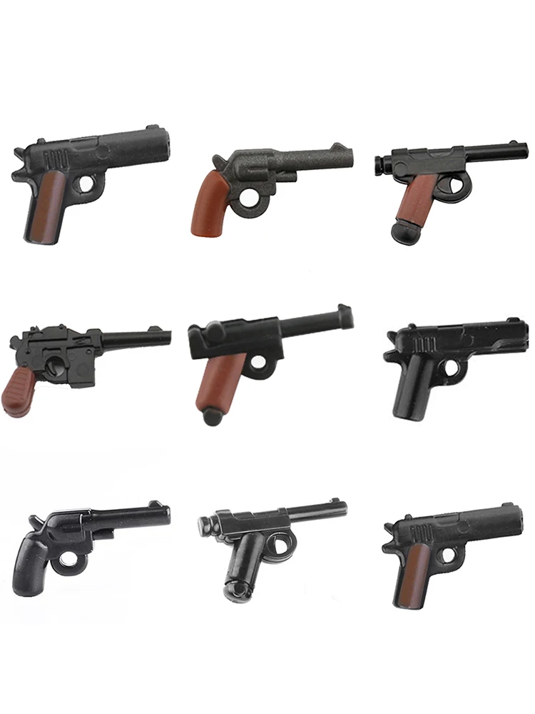 10-Pcs-Mix-Color-Military-Series-Army-Weapon-Pistol-Gun-Moc-Building ...