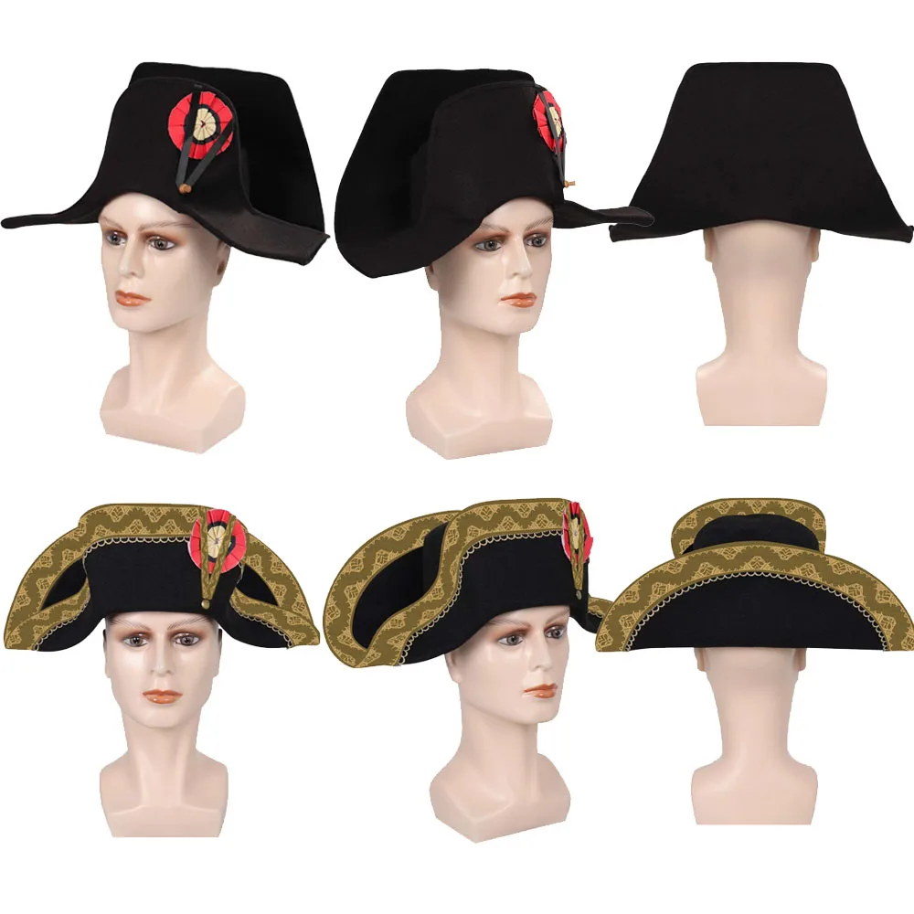 French-Captains-Admiral-Bicorn-Cap-Adult-Napoleon-Cosplay-Hat-Men ...