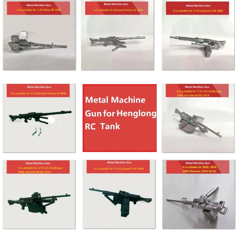Henglong RC Tank Metal Machine Gun for 1/16 Leopard 2 A6 3889 China 99 ...