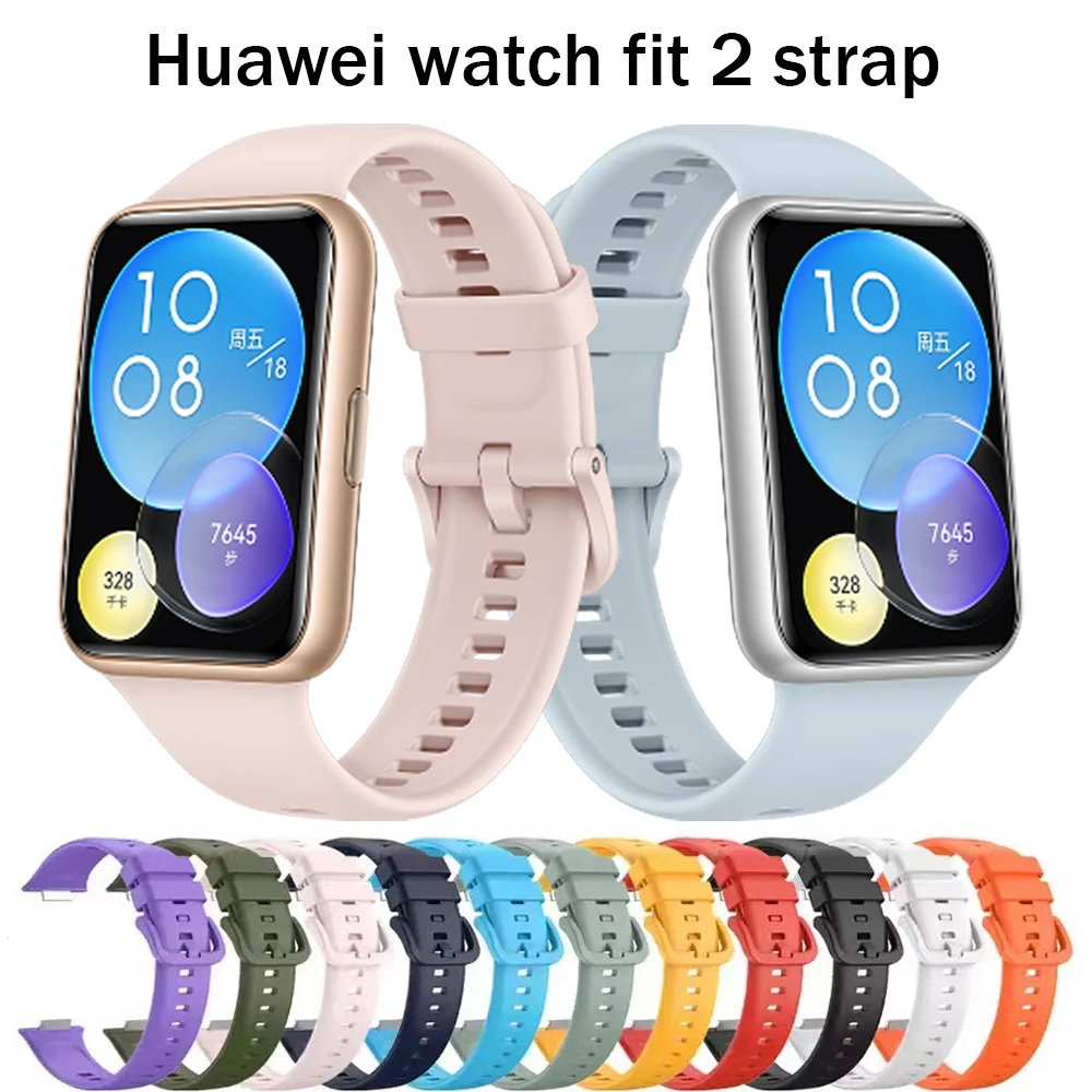 Silicone-Band-For-Huawei-Watch-Fit-2-Strap-Smartwatch-Accessories ...