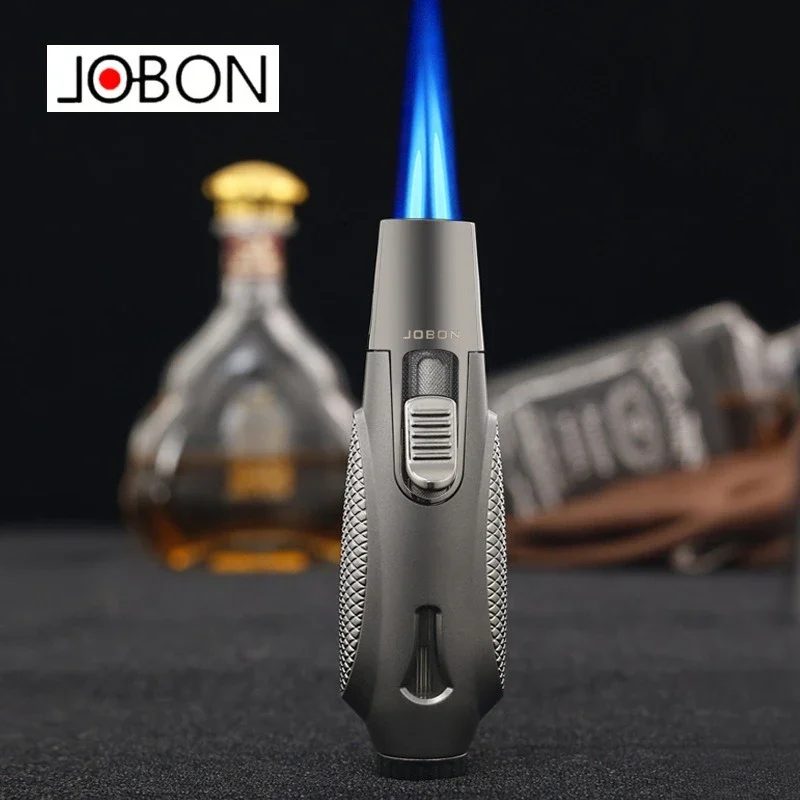 OBON Metal Outdoor Camping Butane Gas Lighter Turbo Torch Dual Blue ...