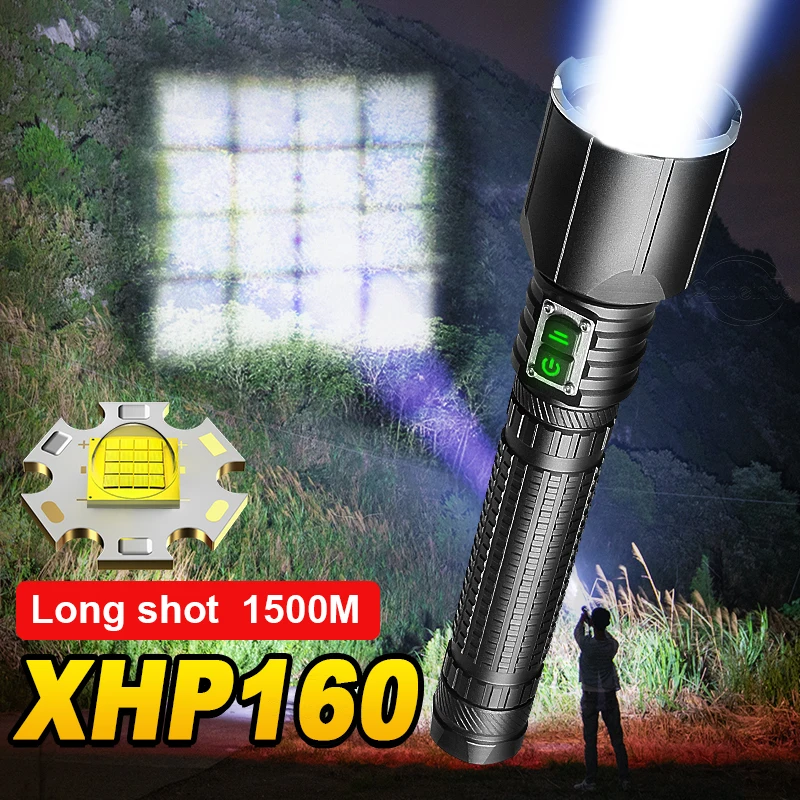 Upgrade-XHP160-or-XHP70-LED-Flashlight-Rechargeable-Lamp-Long-Shot ...