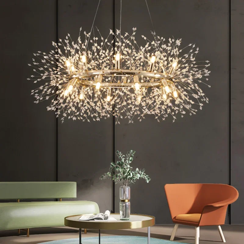Candelabro-LED-moderno-iluminaci-n-de-diente-de-le-n-comedor-sala-de ...