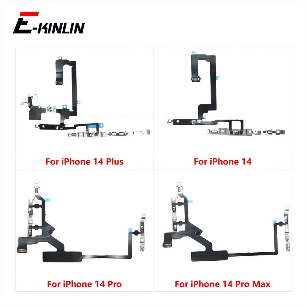 Switch Power ON OFF Button Flex Cable Ribbon For iPhone 15 14 Plus Pro ...