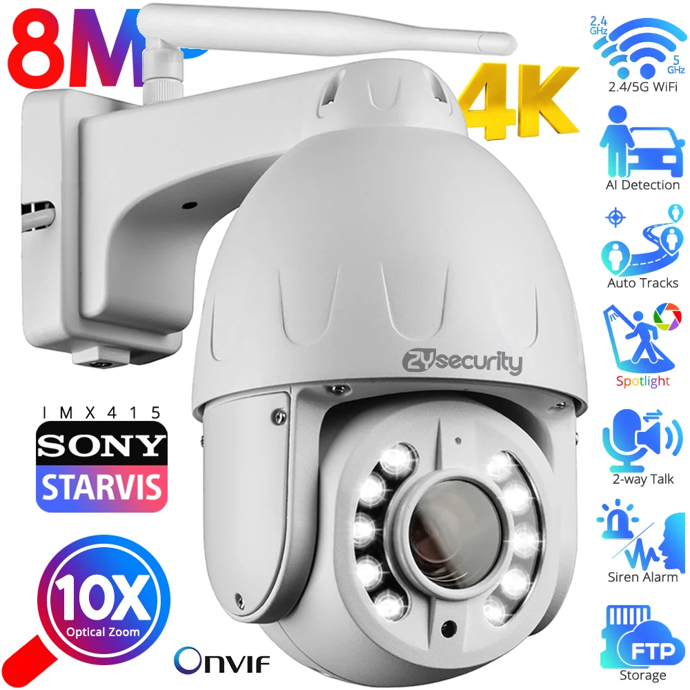 4K-8MP-Wifi-PTZ-Surveillance-Camera-Outdoor-5X-10X-Optical-Zoom-Speed ...