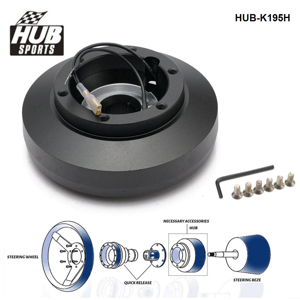 Hub Sports 21mm Aluminum Steering Wheel Short Hub Adapater Boss Kit For ...
