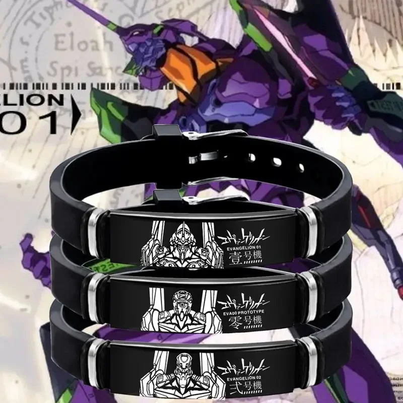 EVANGELION-EVA-01-Shinji-Rei-Chain-Bracelet-Men-Titanium-Steel-Clasp ...