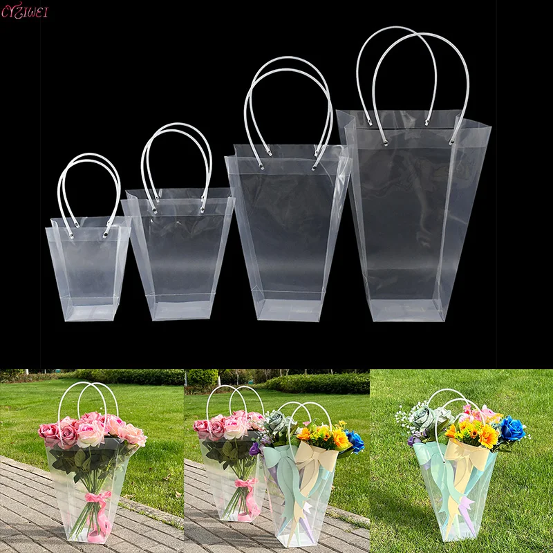 Transparent Box Flower Bouquet | Portable Florist Flower Boxes ...