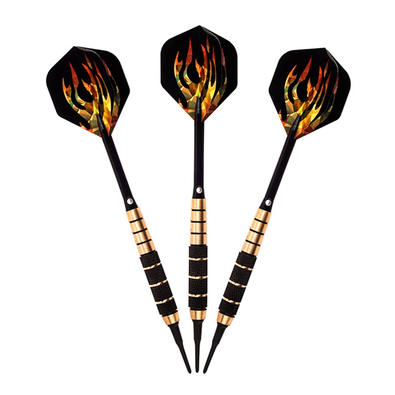 3Pcs/Set 18g Copper Darts Set with Aluminum Alloy Shafts Safety Plastic ...