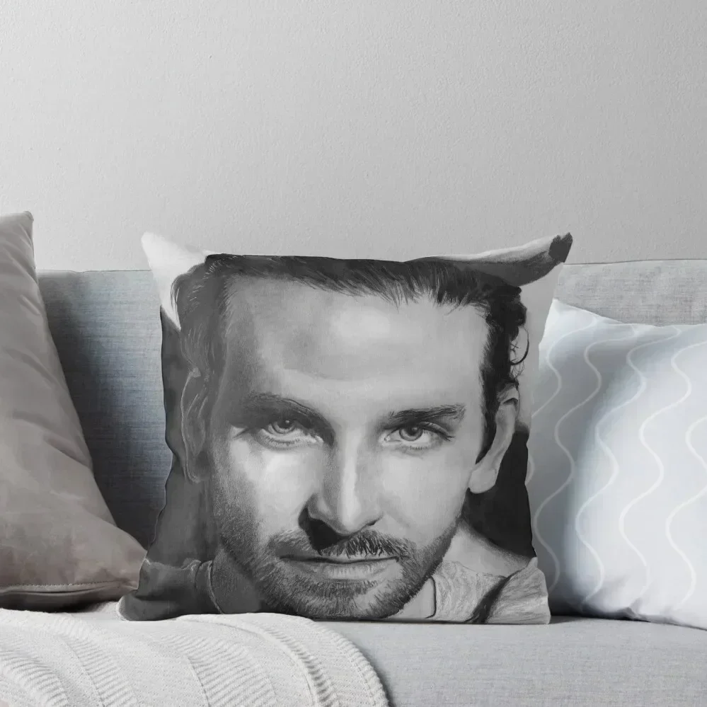 Bradley Cooper portrait Throw Pillow Sitting Cushion Cushion Cover For ...