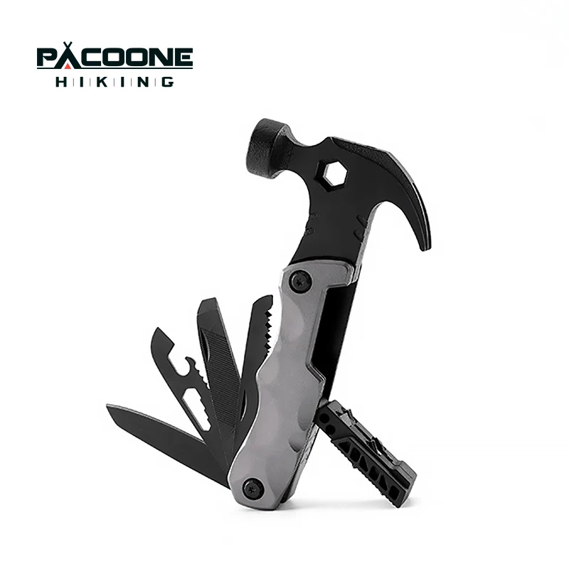 PACOONE Camping 15-in-1 Pocket Multitool with Knife Axe Hammer Plier ...