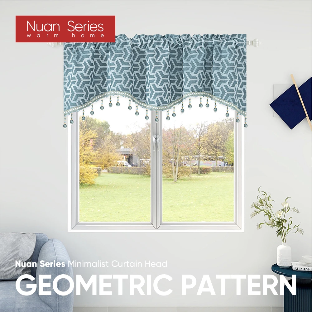1PC-Geometric-Printing-Pattern-Decorative-Valance-Wave-Shape-Kitchen ...