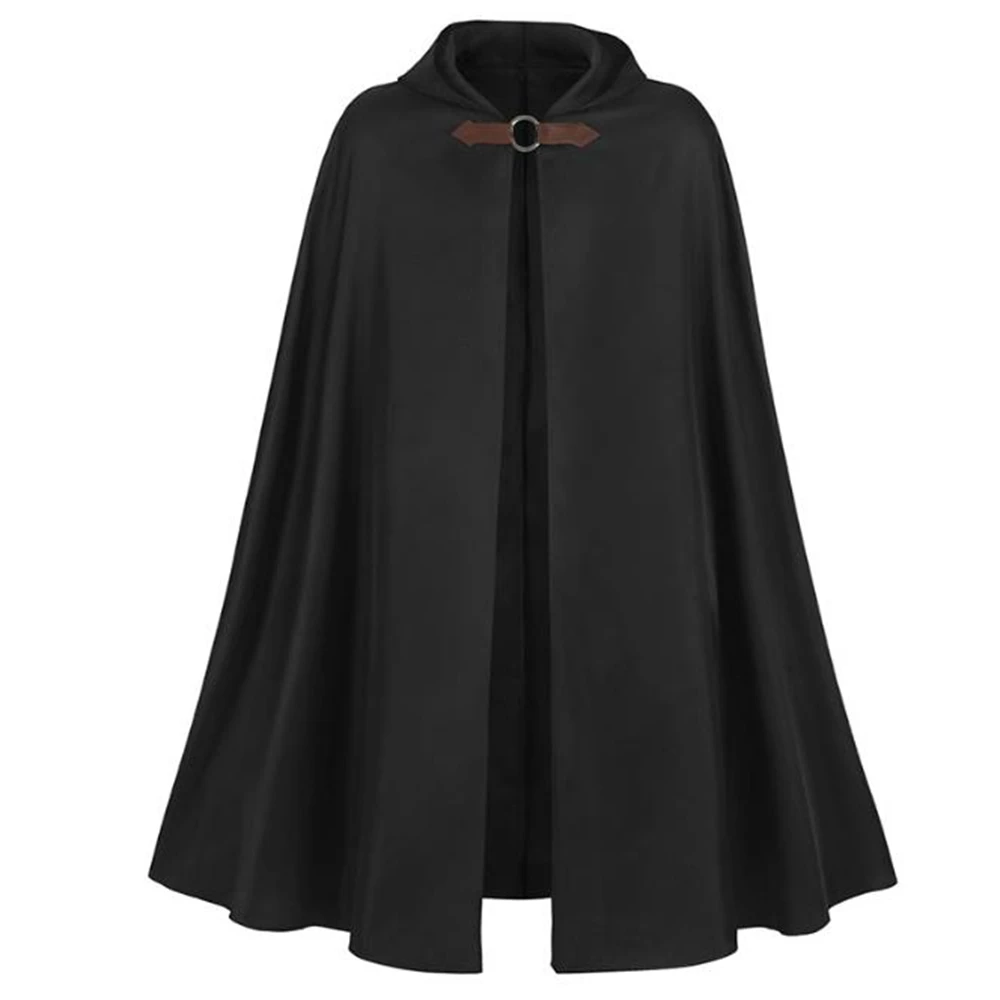 Medieval-Knight-Cloak-Cape-Warrior-Hood-Robe-Halloween-For-Men-Vikings ...