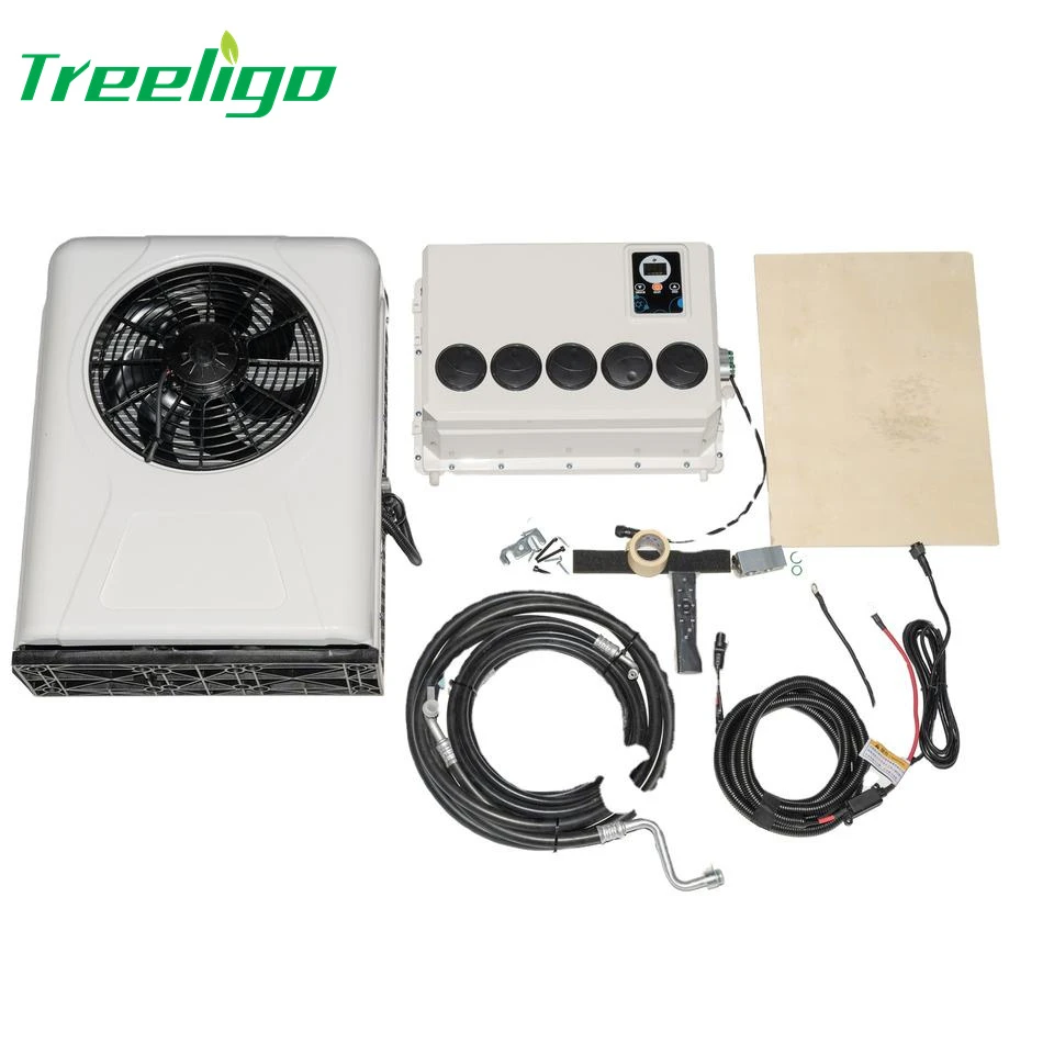 Treeligo Universal Electric Parking Air Conditioner 12V for Truck ...