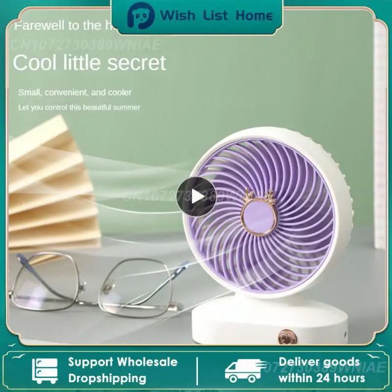 Electric-Fan-Usb-Charging-Rechargeable-Powerful-Portable-Student-Office ...