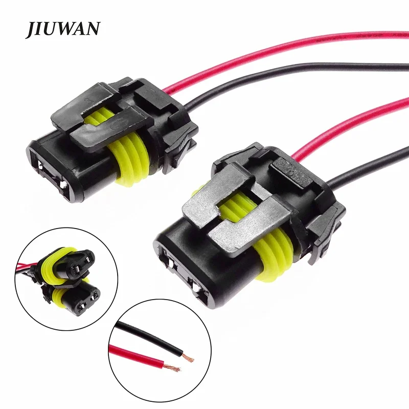 2-Pcs-9005-9006-Bulb-Socket-Adapter-Female-Connector-Wiring-Harness-For ...