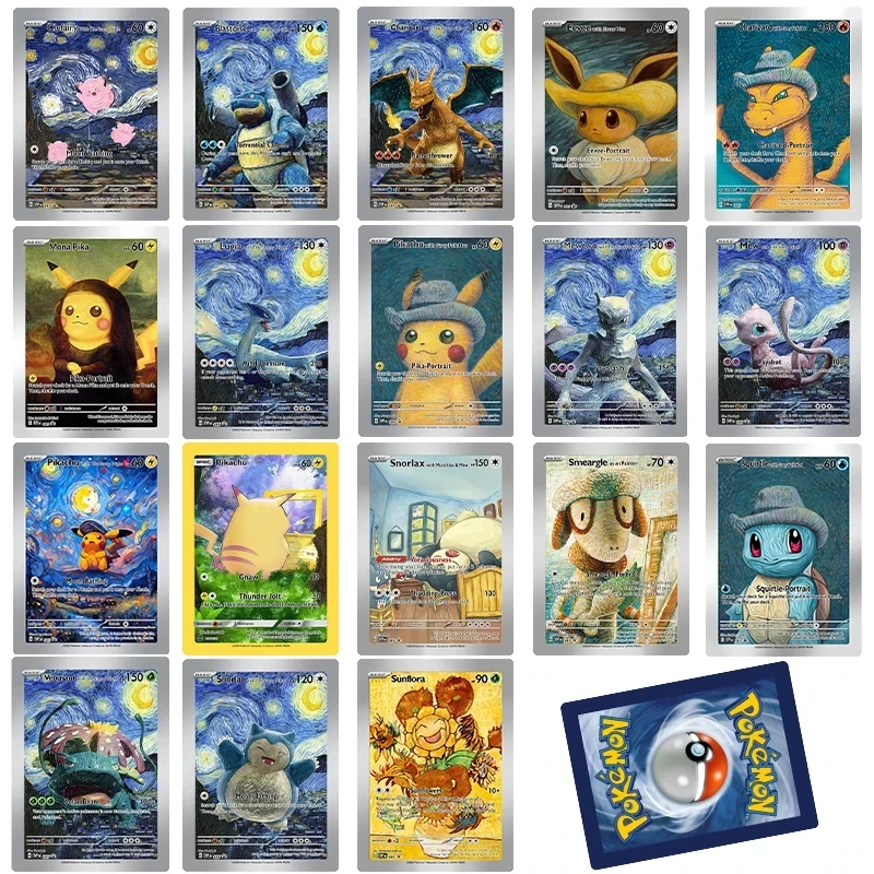 Juego-de-cartas-de-colecci-n-de-Pokemon-Van-Gogh-Museum-Pikachu-juego ...