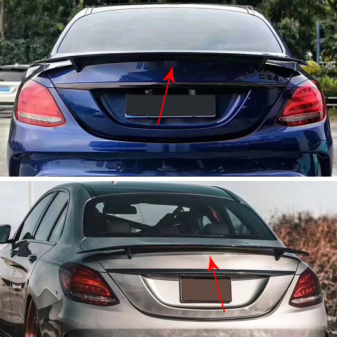 Rear Sport Spoiler Wing Body Kit Boot Lip For Mercedes Benz C W205 ...